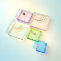 China Gradient Frosted Colored Acrylic Display Riser, Matte Acrylic Block for Perfume & Cosmetic Display, Custom Wholesale for sale