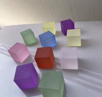 China Gradient Frosted Colored Acrylic Display Riser, Matte Acrylic Block for Perfume & Cosmetic Display, Custom Wholesale for sale