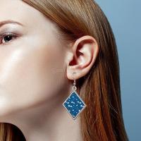 China Blank Metal Sublimation Earrings With Metal Insert Custom Sublimation Eardrop For Heat Transfer Printing for sale