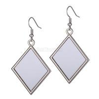 China Blank Metal Sublimation Earrings With Metal Insert Custom Sublimation Eardrop For Heat Transfer Printing for sale