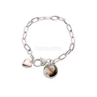China Custom Photo Bracelet Fashion Jewelry Personalized Metal Ins Style Sublimation Bracelets for sale