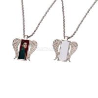 China Sublimation Jewelry Blanks Sublimation Blank Wing Pendant Necklace for sale