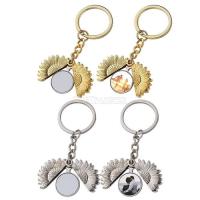 China Custom Blank Vintage Sublimation Sunflower Locket Necklace Personalized Locket With Photo for sale