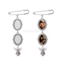 China Sublimation Blank Metal Brooch Pendants Sublimation Brooches Pendant for sale