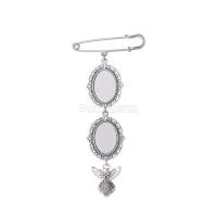 China Sublimation Blank Metal Brooch Pendants Sublimation Brooches Pendant for sale