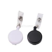 China Styles DIY Photo Retractable Plastic Sublimation Badge Holder Reel Clip Holder for sale