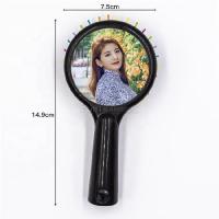 China Diy Custom Blank Sublimation Hair Brush Comb Rainbow Round Plastic Massage Comb For Heat Transfer for sale
