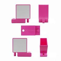 China Blank Plastic Sublimation Pen Holder Custom Office Desk Pencil Container Brush Pot for sale