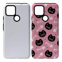 China White Glossy Matte Sublimation 3D 2 In 1 Tough Phone Case For Google Pixel 8 7 6 Phone Case Blanks Sublimation for sale