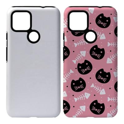 China White Glossy Matte Sublimation 3D 2 In 1 Tough Phone Case For Google Pixel 8 7 6 Phone Case Blanks Sublimation for sale