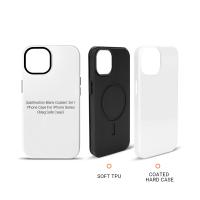 China 2 In 1 Magsafe Wireless Charging 3D Sublimation Tough Magnetic Phone Case For IPhone 15 16 Pro Max for sale