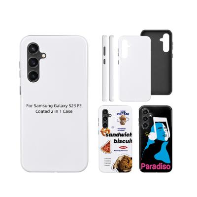 China Customized Logo 3D Sublimation 2 in 1 Phone Case For Samsung Galaxy S23 S24 S25 FE In Dual Layer Design for sale