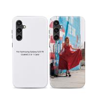 China Customized Logo 3D Sublimation 2 in 1 Phone Case For Samsung Galaxy S23 S24 S25 FE In Dual Layer Design for sale