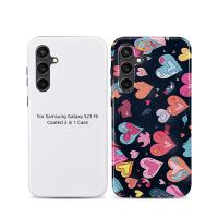 China Customized Logo 3D Sublimation 2 in 1 Phone Case For Samsung Galaxy S23 S24 S25 FE In Dual Layer Design for sale