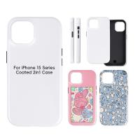 China 3D PC Coated 2 In 1 Tough Sublimation Phone Cases For IPhone 15 16 Pro for sale