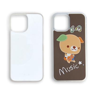 China Customizable Sublimation Mobile Case 2D TPU Silicone Phone Case For IPhone 14 Plus for sale
