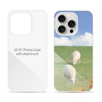 China Printable Blank Plastic 2D Sublimation Phone Case With Aluminum Sheet For Iphone 15 16 14 Pro for sale