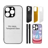 China Blank 2D Sublimation Glass Mobile Phone Case For IPhone 14 15 16 Pro Max Plus for sale