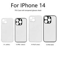 China Blank 2D Sublimation Glass Mobile Phone Case For IPhone 14 15 16 Pro Max Plus for sale