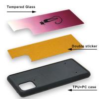 China Protective Iphone Tempered Glass Phone Case For Sublimation Printing for sale