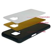 China Sublimation Phone Cases Supplier Blank Sublimation Printed Phone Case With Tempered Glass Insert For Redmi 9 10 Series for sale