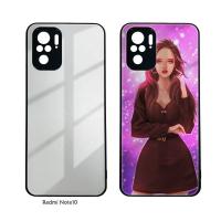 China Sublimation Phone Cases Supplier Blank Sublimation Printed Phone Case With Tempered Glass Insert For Redmi 9 10 Series for sale