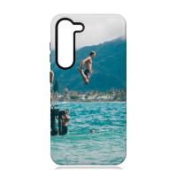 China Sublimation Blank Coated Tough 2 in 1 Phone Case For SamSung S24 S23 for sale