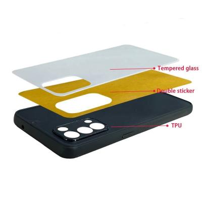 China 2D Blank Sublimation Glass Phone Case Custom Tempered Glass Sublimation Phone Cases Blanks for sale