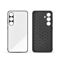 China Tempered Glass 2D Sublimation Phone Case For SamSung S24 Plus Ultra Plain Design Style for sale