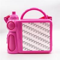 China Sublimation Lunch Box Blank With Water Bottle Personalised Childrens Sublimation Plastic Kids Lunch Box for sale