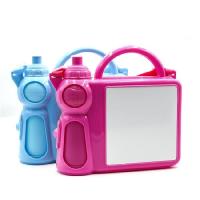 China Sublimation Lunch Box Blank With Water Bottle Personalised Childrens Sublimation Plastic Kids Lunch Box for sale