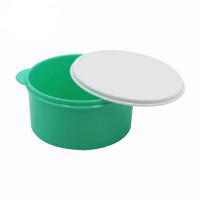China Round Plastic Sublimation Lunch Boxes Blank Safe Food Storage Box Food Container for sale