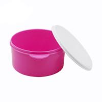 China Round Plastic Sublimation Lunch Boxes Blank Safe Food Storage Box Food Container for sale