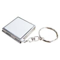China Blank Sublimation Keychain Mirror Photo Pocket Compact Mirror for sale