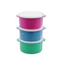 China Round Plastic Sublimation Lunch Boxes Blank Safe Food Storage Box Food Container for sale