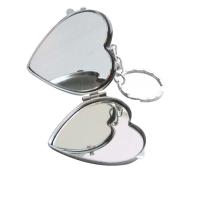China Blank Sublimation Keychain Mirror Photo Pocket Compact Mirror for sale