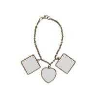 China Personalized Sublimation Blank Bracelet For Women And Man Charm Bracelet Zinc Alloy for sale