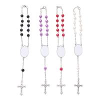 China Multicolor Sublimation Beads Rosary Cross Bracelet Jewelry Blanks for sale