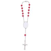 China Multicolor Sublimation Beads Rosary Cross Bracelet Jewelry Blanks for sale