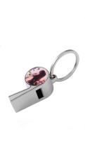 China Creative Sublimation Whistle Keychain Personalized Keychain With Picture for sale