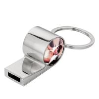 China Creative Sublimation Whistle Keychain Personalized Keychain With Picture for sale