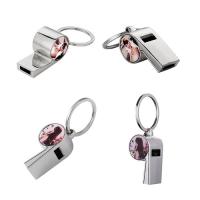 China Creative Sublimation Whistle Keychain Personalized Keychain With Picture for sale