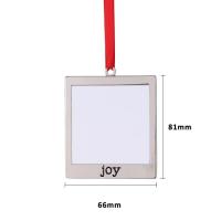 China DIY Metal Christmas Decoration Ornaments Arts Crafts Sublimation Metal Christmas Ornament Love Joy for sale
