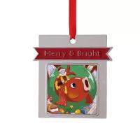 China DIY Metal Christmas Decoration Ornaments Arts Crafts Sublimation Metal Christmas Ornament Love Joy for sale