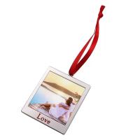 China DIY Metal Christmas Decoration Ornaments Arts Crafts Sublimation Metal Christmas Ornament Love Joy for sale