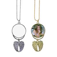 China Car Hanging Decor Blank Sublimation Angel Wings Car Ornaments For Car Decorations for sale