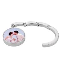 China Diy Photo Print Bag Hooks Dye Heat Transfer Print Sublimation Blank Metal Hook Bag Hanger For Table for sale