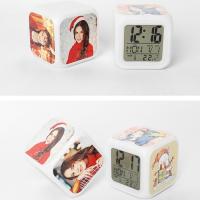 China Digital Display Sublimation Clock Blanks With 4 Sides Printing Perfect For Night Light Customization for sale