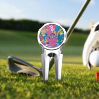 China Metal Sublimation Golf Ball Marker Custom Golf Divot Tool for sale