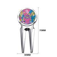 China Metal Sublimation Golf Ball Marker Custom Golf Divot Tool for sale